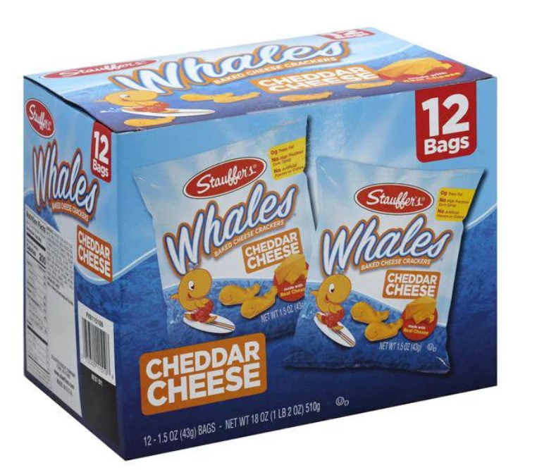Stauffer's Whales Cheddar Cheese Crackers, 12 Count - Costless ...