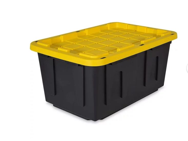 Original BLACK & YELLOW 27-Gallon Tough Storage Containers with Lids ...